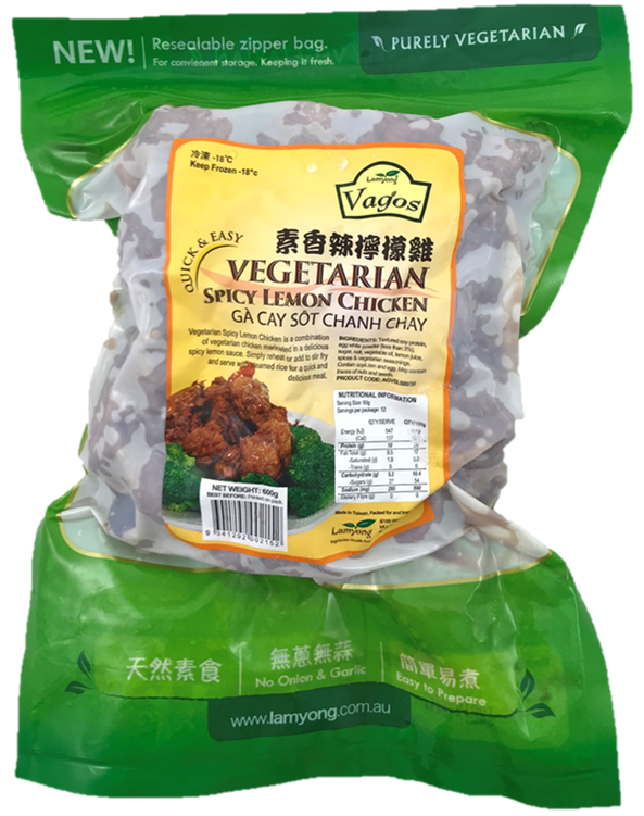 Vegan Spicy Lemon Chicken 600g – Lamyong Vegetarian Health Food WA